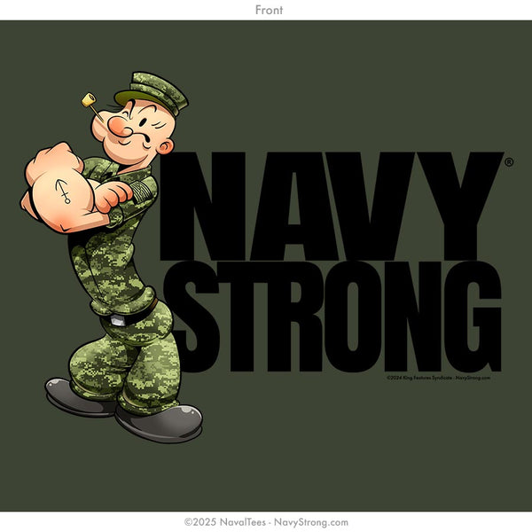 "NWU Popeye" Hooded Sweatshirt | Military Green – NavyStrong