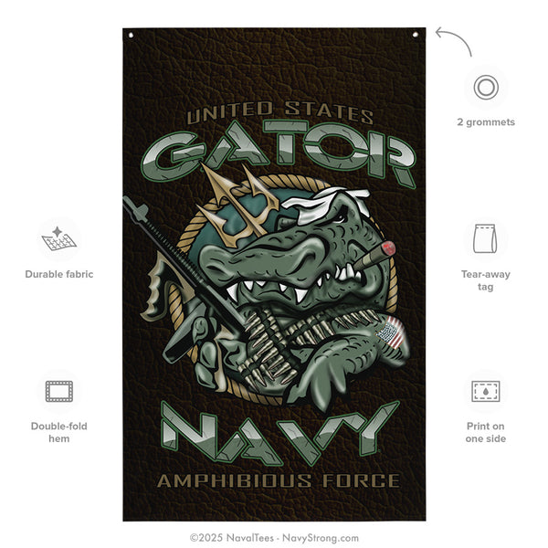 "Gator Navy" Flag | 55" x 34" – NavyStrong