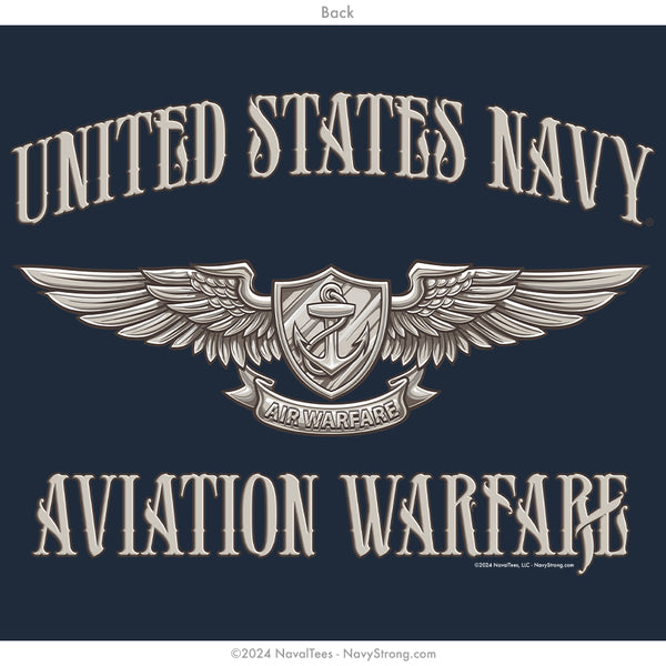 "Enlisted Aviation Warfare" Zippered Hoodie | Navy – NavyStrong
