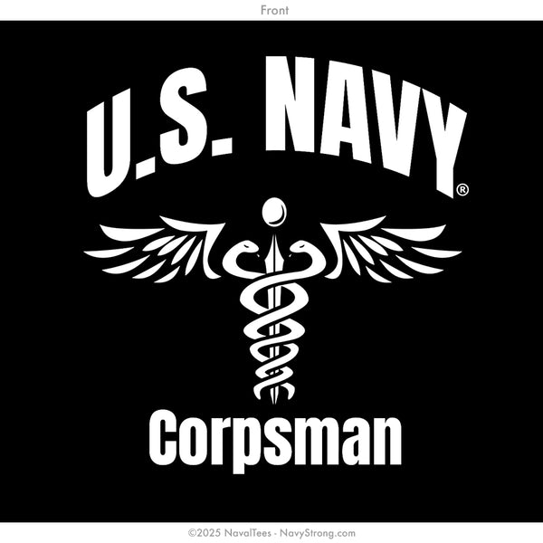 "Corpsman Caduceus" Long Sleeve Tee | Black – NavyStrong