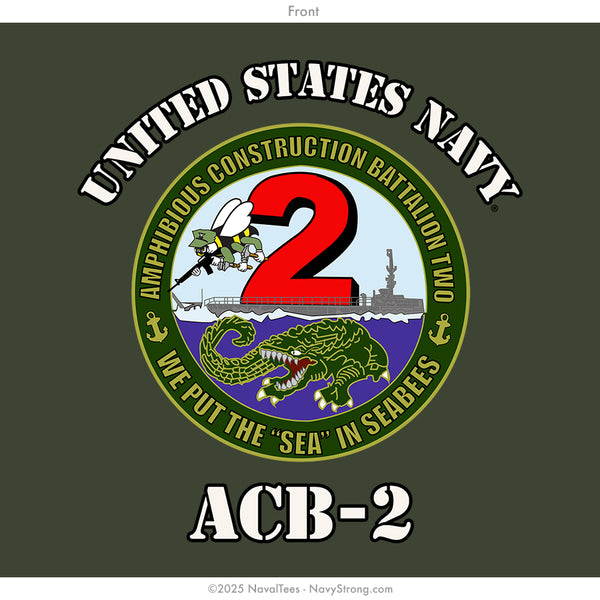 "Amphibious Construction Battalion Two" Tee | Mil Geen – NavyStrong