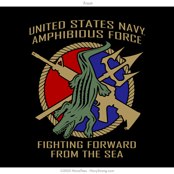 "Gator Navy" Hooded Sweatshirt | Black – NavyStrong