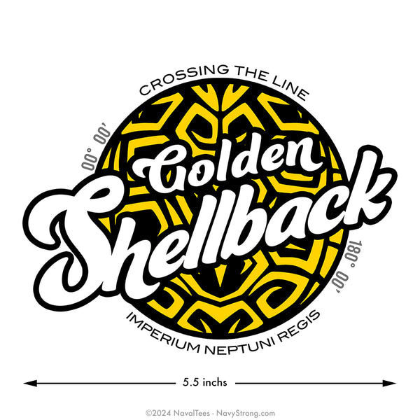 "Golden Shellback" | 5.5 inch Vinyl Decal – NavyStrong