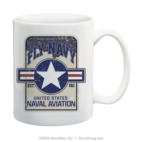 "Vintage Roundel" | 15 oz Coffee Mug – NavyStrong