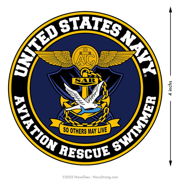 "Avition Rescue Swimmer" | 4 inch Vinyl Decal – NavyStrong