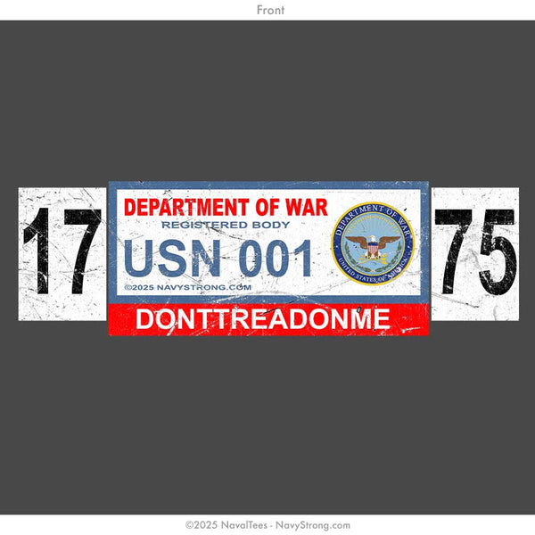 "DOW Sticker" Tee | Charcoal – NavyStrong