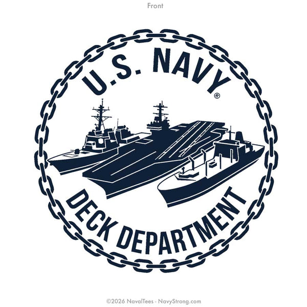 "Deck Department" Tee | White – NavyStrong